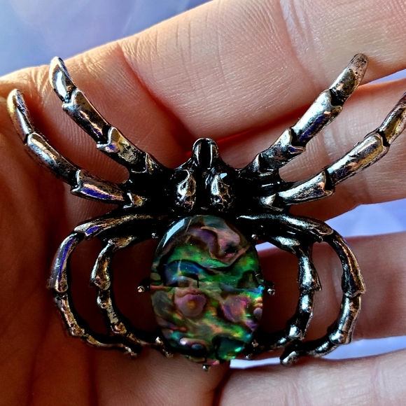 Handmade | Jewelry | New Carved Abalone Shell Spider Pin Brooch | Poshmark